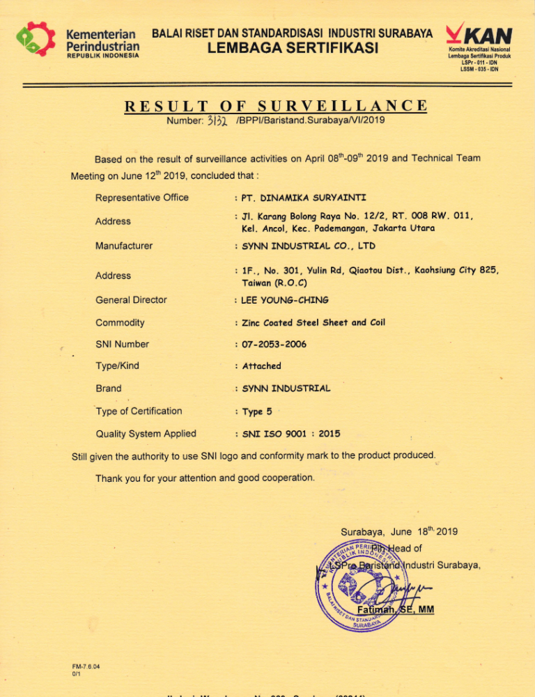 SNI CERTIFICATE - SYNN WEB